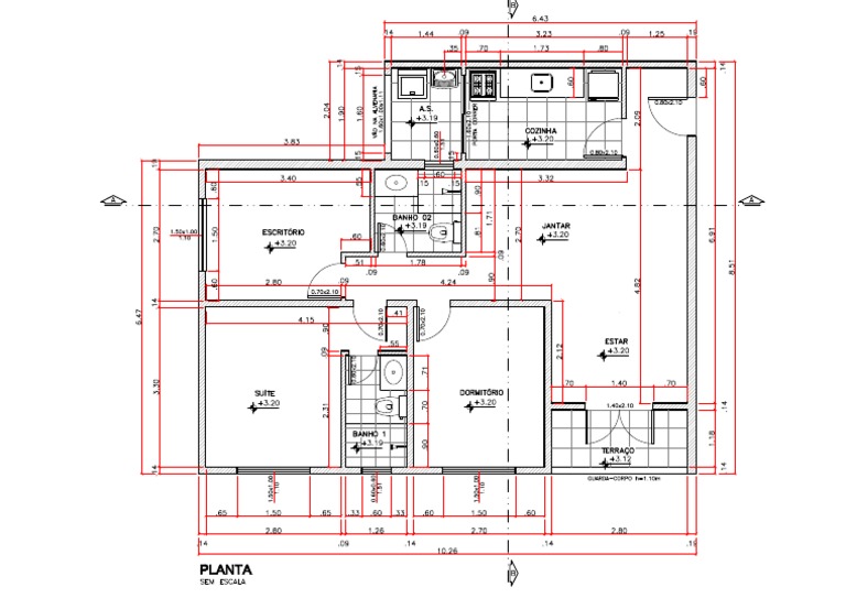 Aulas CAD Planta Apartamento PDF | PDF