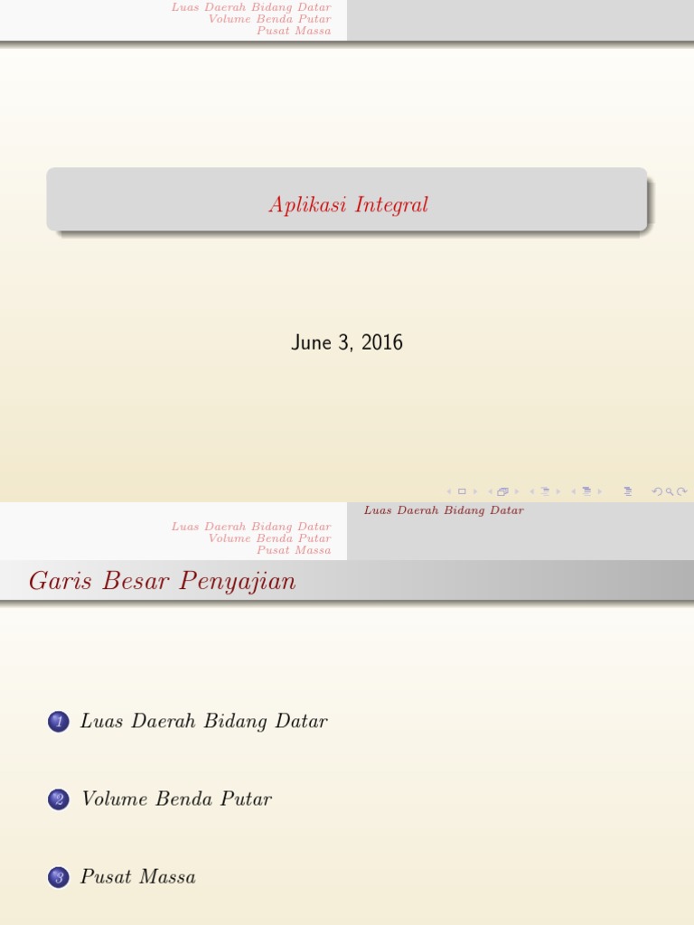 Aplikasi Integral PDF | PDF