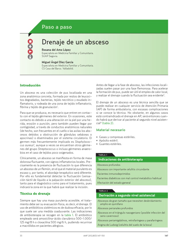 Drenaje de Abscesos: Guía Práctica | PDF | Inflamación | Antibióticos