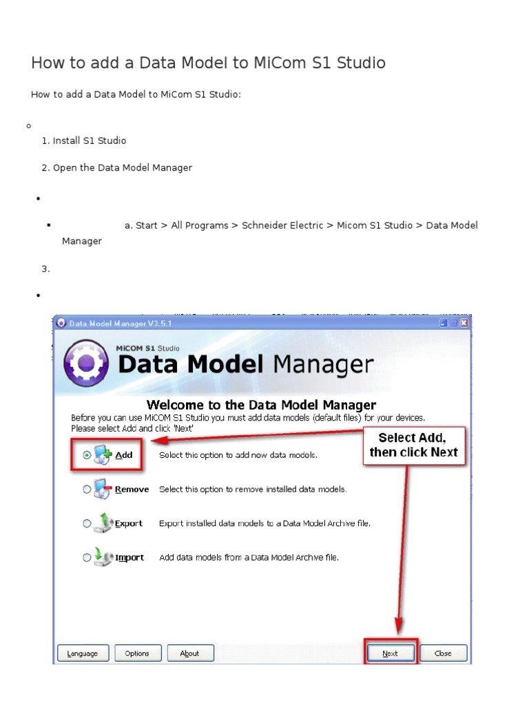 How To Add A Data Model To MiCom S1 Studio | PDF | Computer Architecture | Computer Engineering