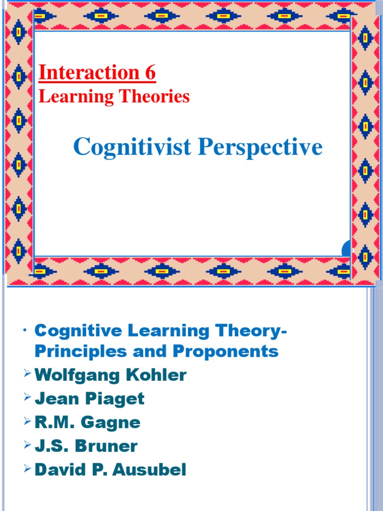 Cognitivist Learning Theory | Learning | Cognitive Development