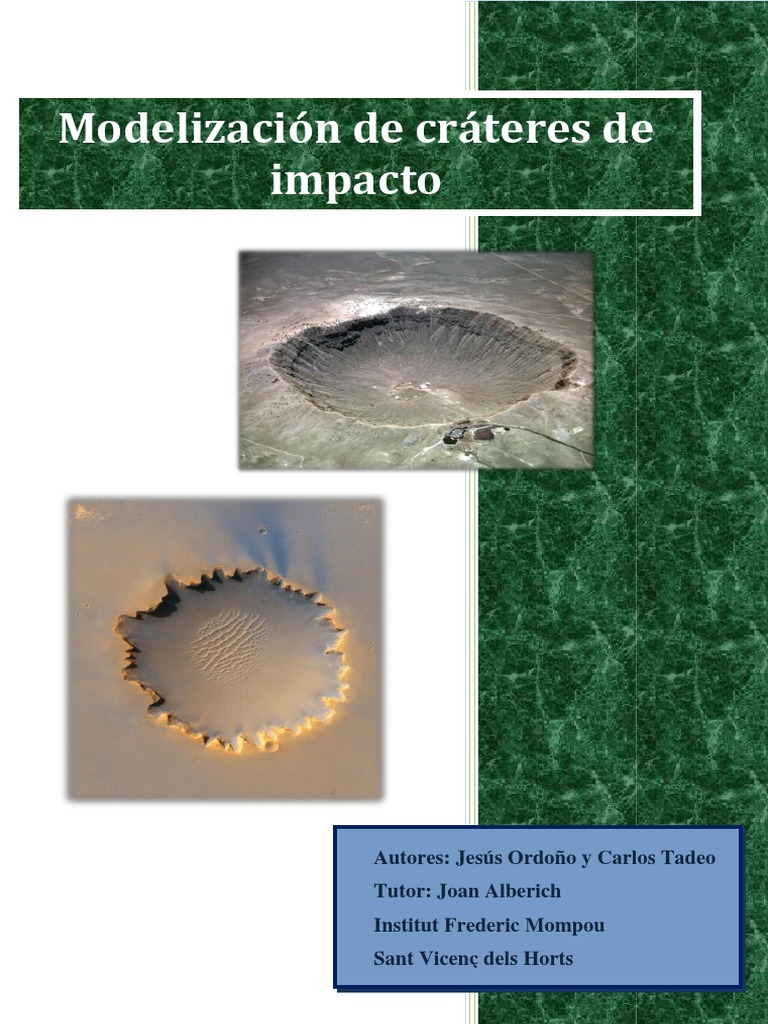Modelización de Crateres de Impacto | PDF | Cometa | Asteroide