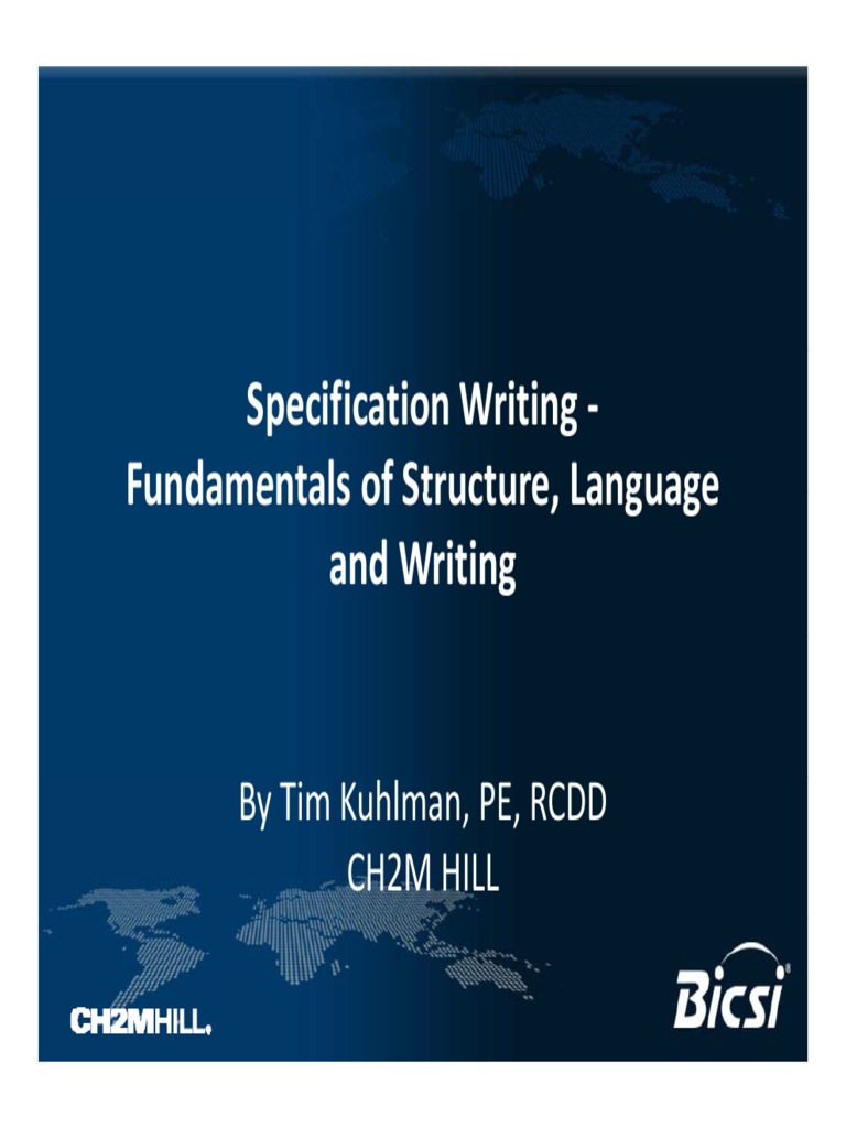 Specification Writing | PDF | Specification (Technical Standard ...