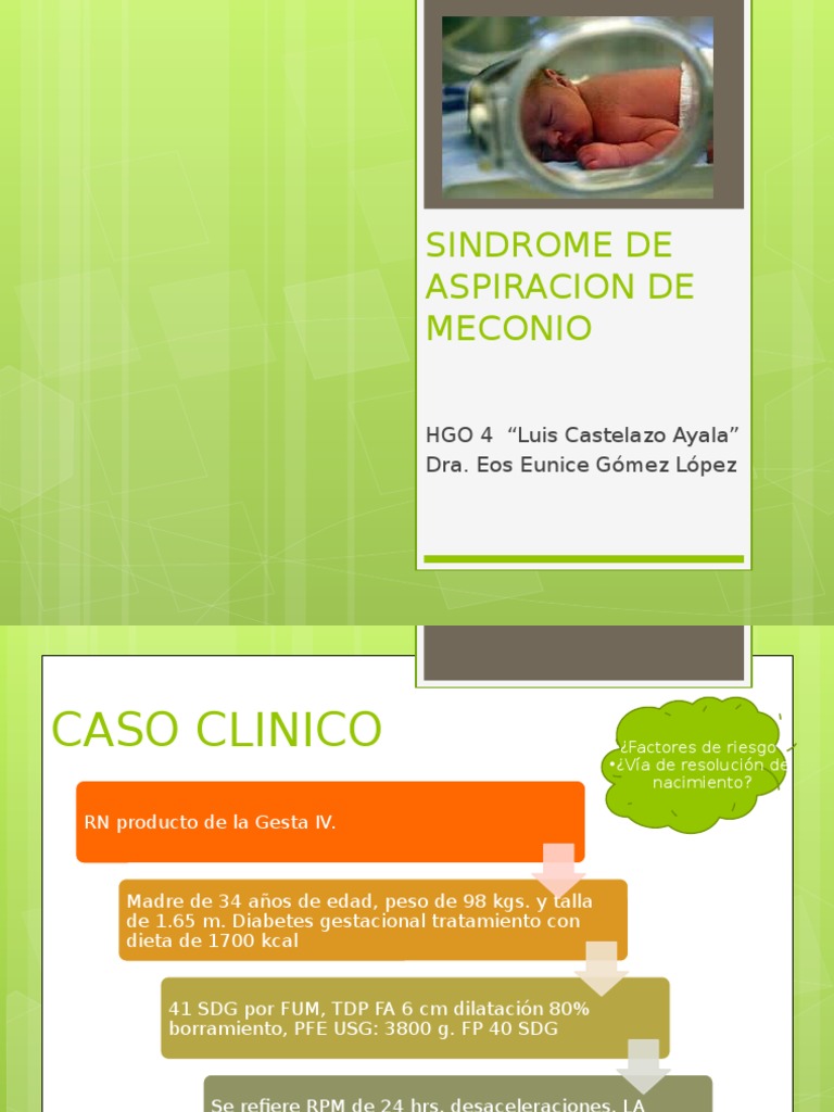 Síndrome de Aspiración de Meconio | PDF | Sistema respiratorio | Infantes
