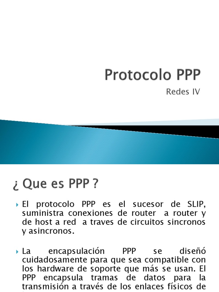 Unidad II PPP Redes de Computadoras IV | PDF | Estándares de red ...