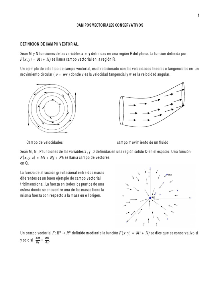 Campos Vectoriales Conservativos PDF | PDF | Vector Euclidiano | Cálculo vectorial