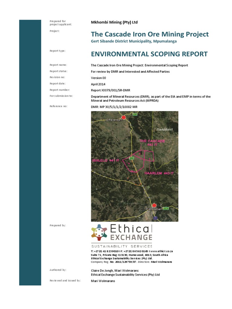 Cascade Iron Ore Mining Project EA Scoping | PDF | Environmental Impact ...