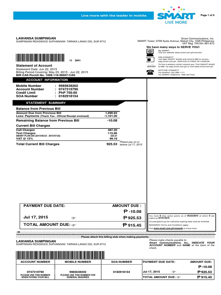 Smart Communications | PDF | Value Added Tax | Invoice