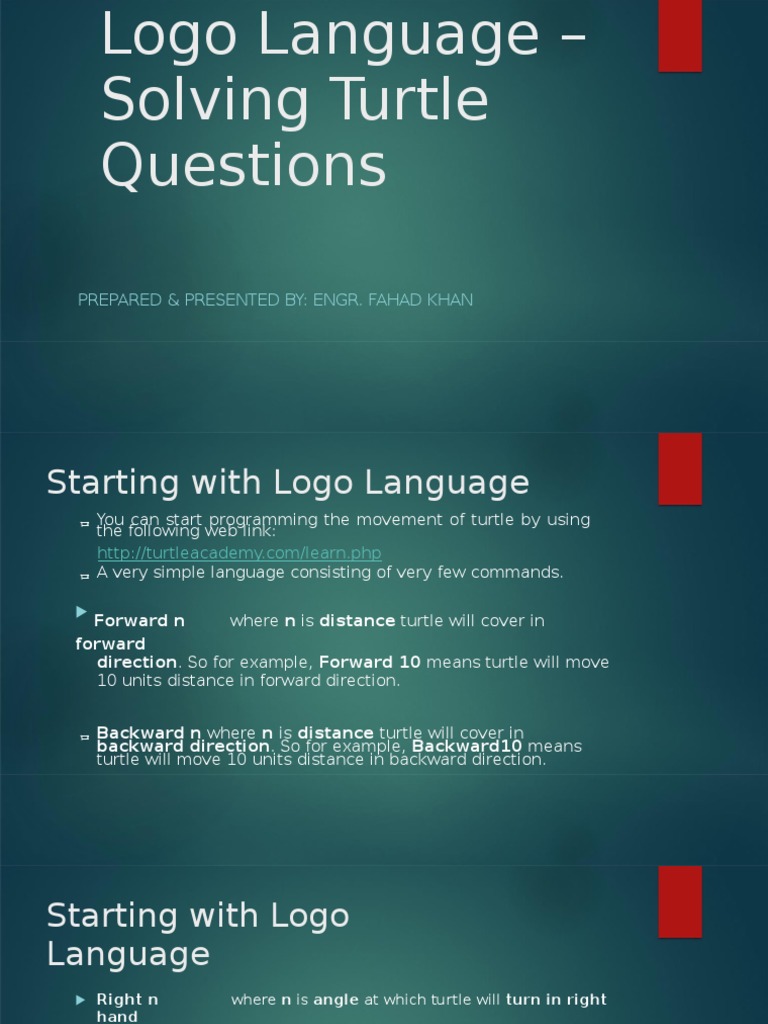 Logo Language for Beginners | PDF | Areas Of Computer Science ...