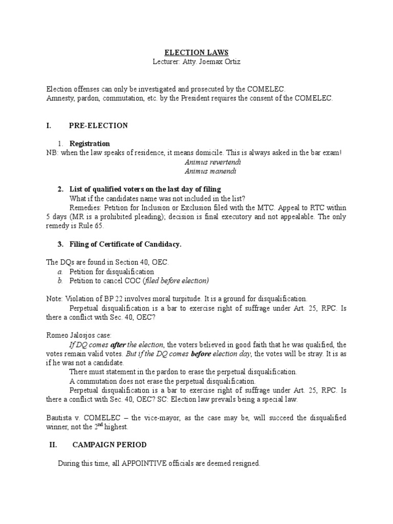 Election | PDF | Ballot | Commission On Elections (Philippines)
