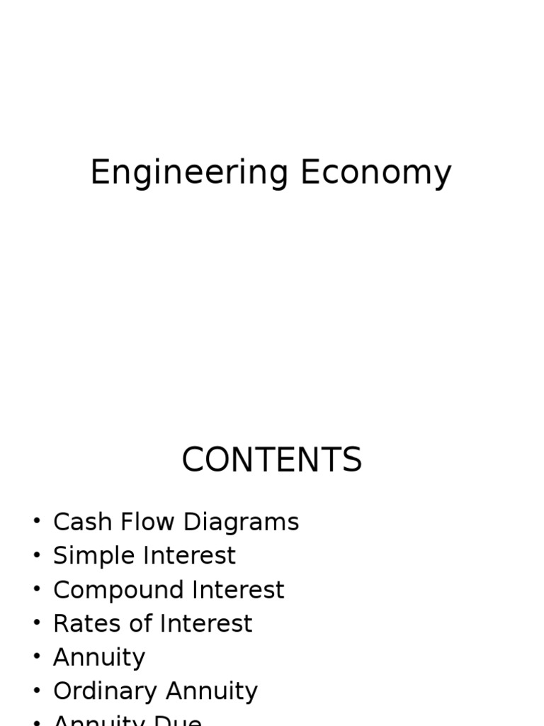Understanding Engineering Economy Through Key Concepts of Cash Flows ...