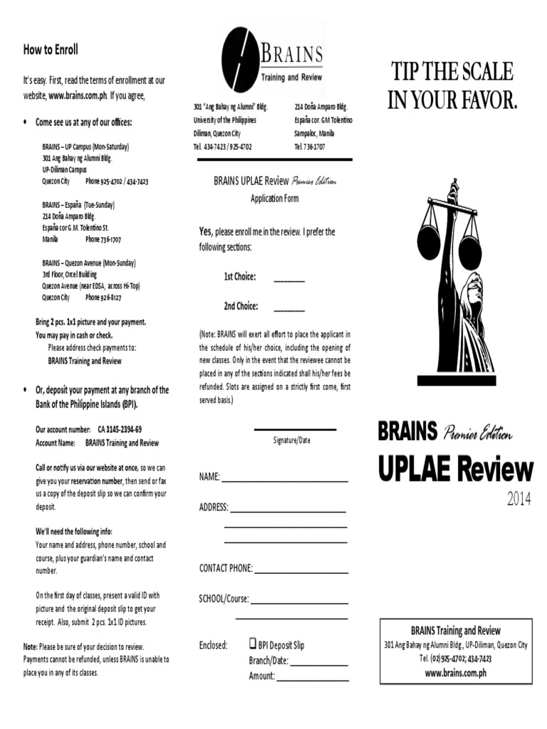 UPLAE Review Brochure 2014 | PDF | Test (Assessment) | Teaching And ...