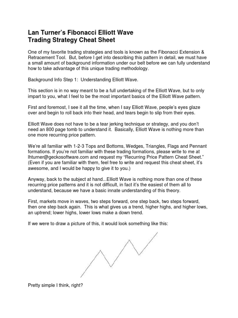 Cheatsheet Fib Elliott | PDF | Order (Exchange) | Market Trend