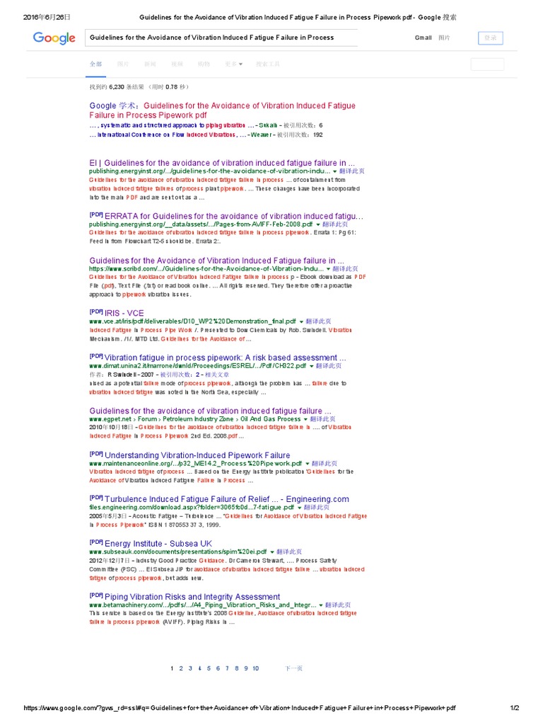 Guidelines for the Avoidance of Vibration Induced Fatigue Failure in ...