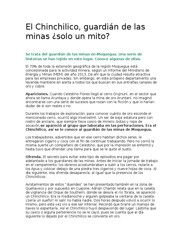 El Chinchilico | PDF | Minería | Ocio