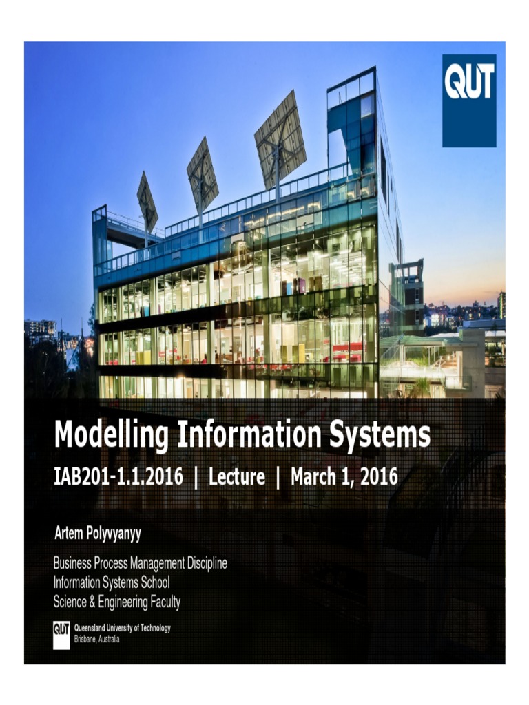 IAB201: Modelling Information Systems | PDF | Conceptual Model | Semantics