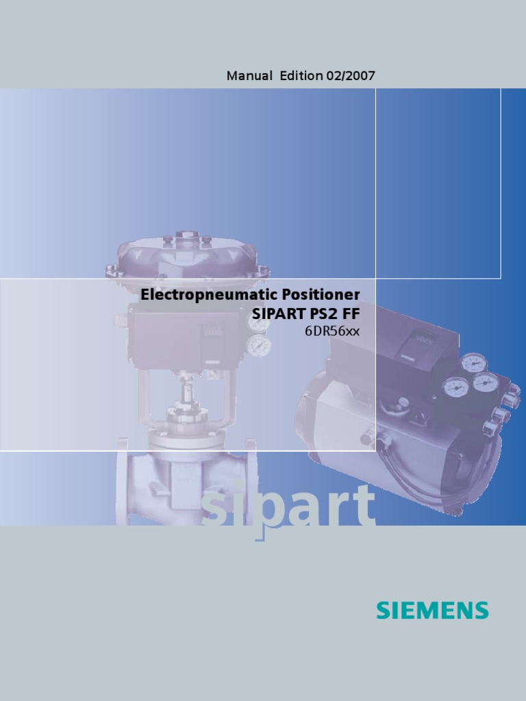 Sipart Siemens Ps2 6dr56XX FF Manual | PDF | Actuator | Valve