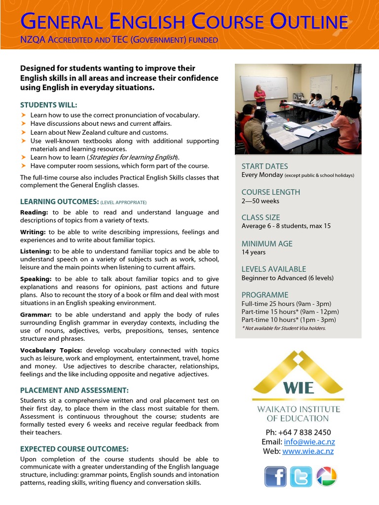 General English Course Outline | PDF | English Language | Style (Fiction)