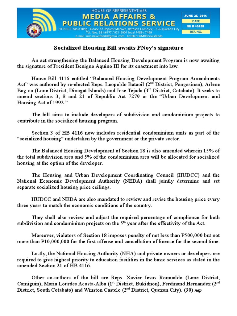 Housing Bill Targets Developers | PDF