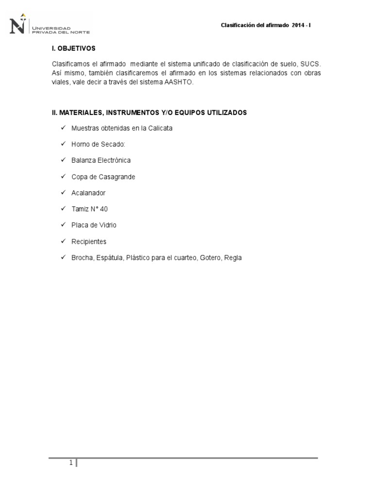 Clasificacion Afirmado | PDF | Mecánica de suelos | Materiales naturales