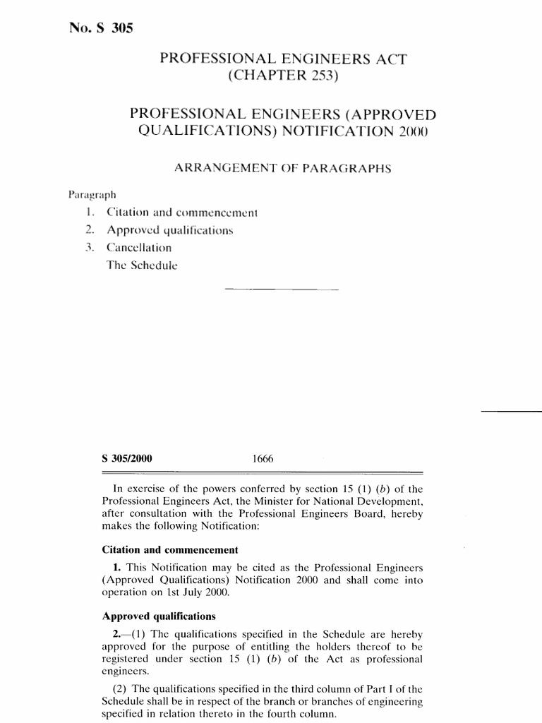 Approved Qualifications for Engineers | PDF