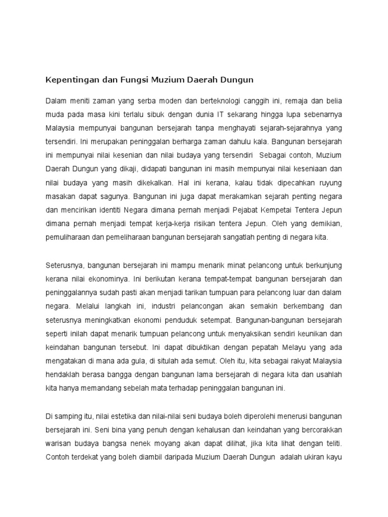 Kepentingan Dan Fungsi Bangunan Bersejarah Malaysia 1 | PDF Kepentingan Dan Fungsi Bangunan Bersejarah Malaysia 1 | PDF