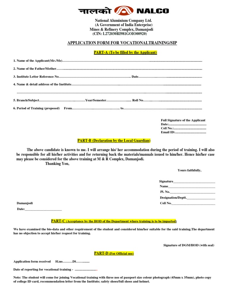 Vocational Training-Declaration Form & Guidelines-2016-17 PDF | PDF | Government