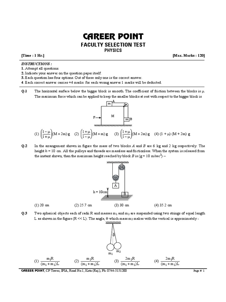 career-point-faculty-selection-test-pdf