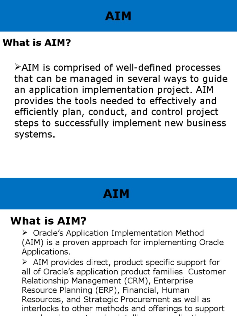 AIM Methodology | PDF | Business Process | Implementation