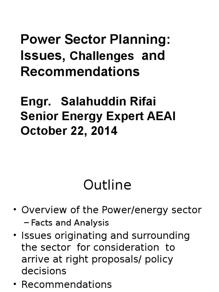 Power Policies, Planning and Bottlenecks - Final | PDF | Kilowatt Hour ...