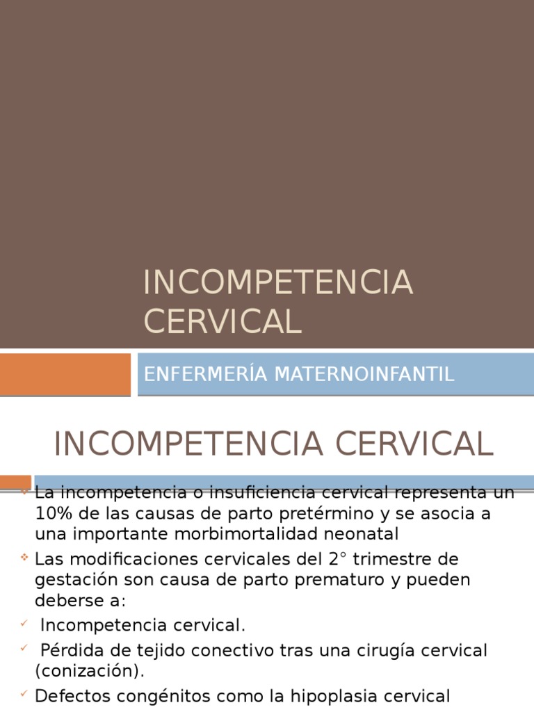Incompetencia Cervical | PDF | Parto | Parto prematuro