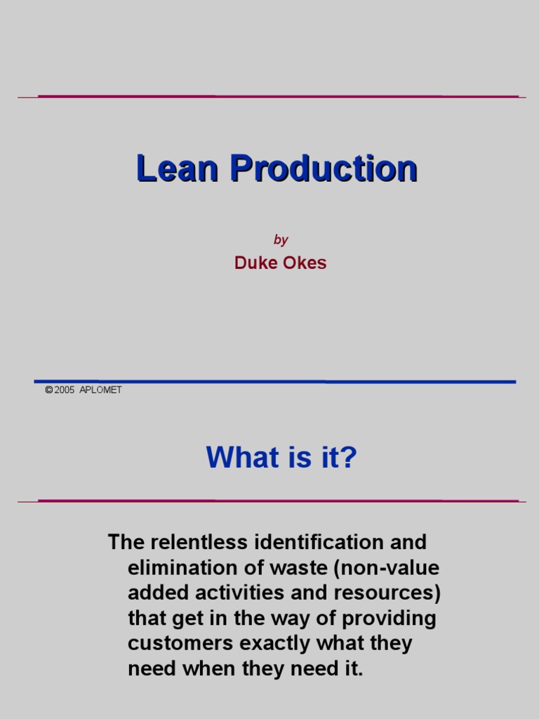 Lean Production Waste Identification | PDF | Lean Manufacturing | Inventory