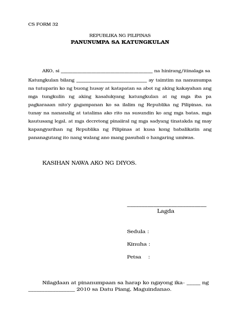 PANUNUMPA | PDF