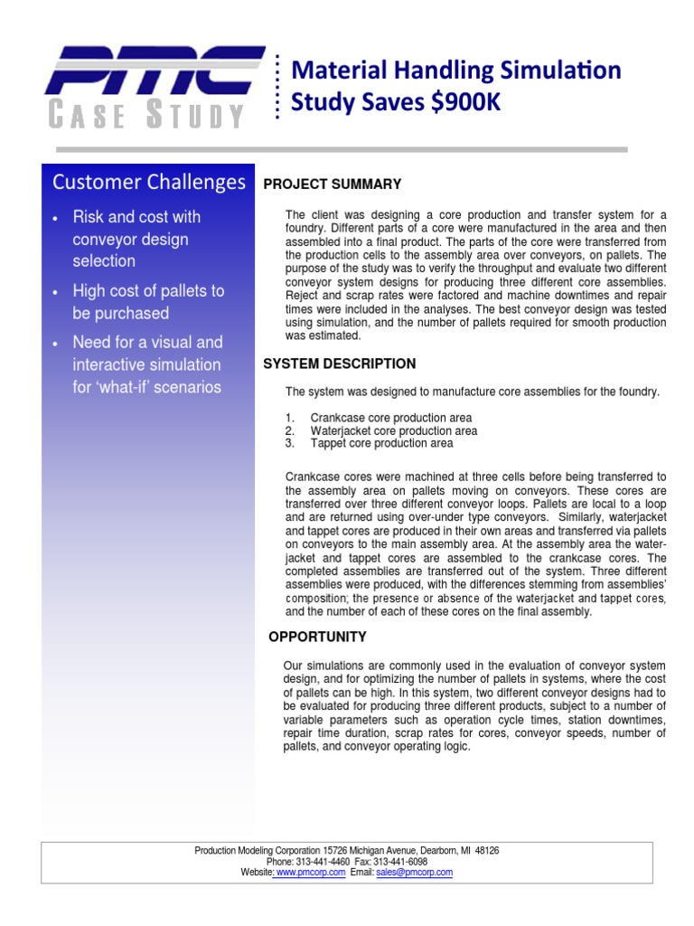 Case Study 0151-Foundry Material Handling | PDF | Simulation | Systems Science