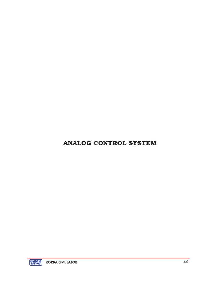 Analog Control System | PDF | Control System | Analog Signal