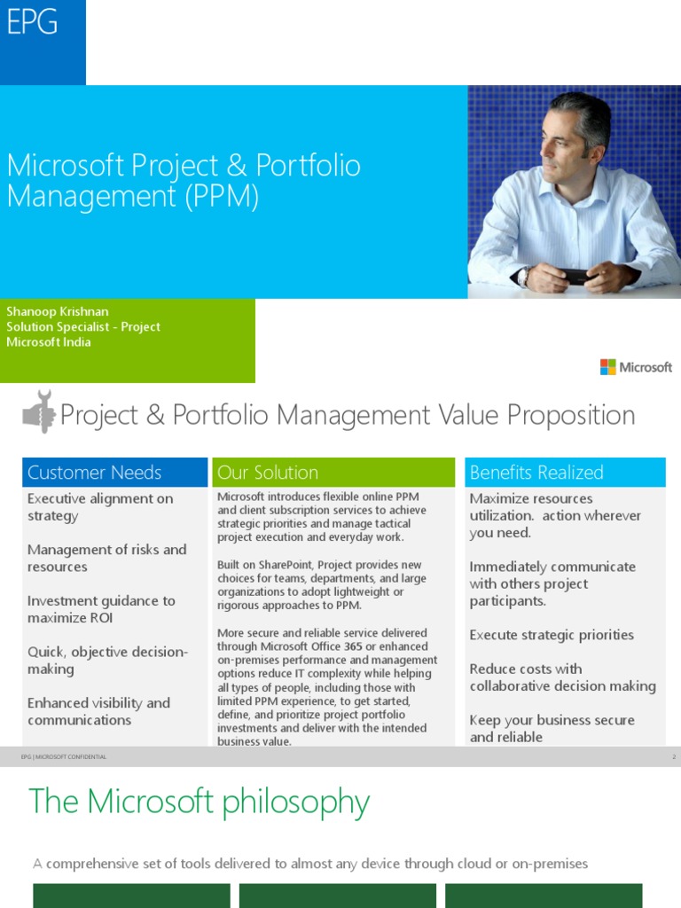 Microsoft PPM Solution Overview | PDF | Share Point | Instant Messaging