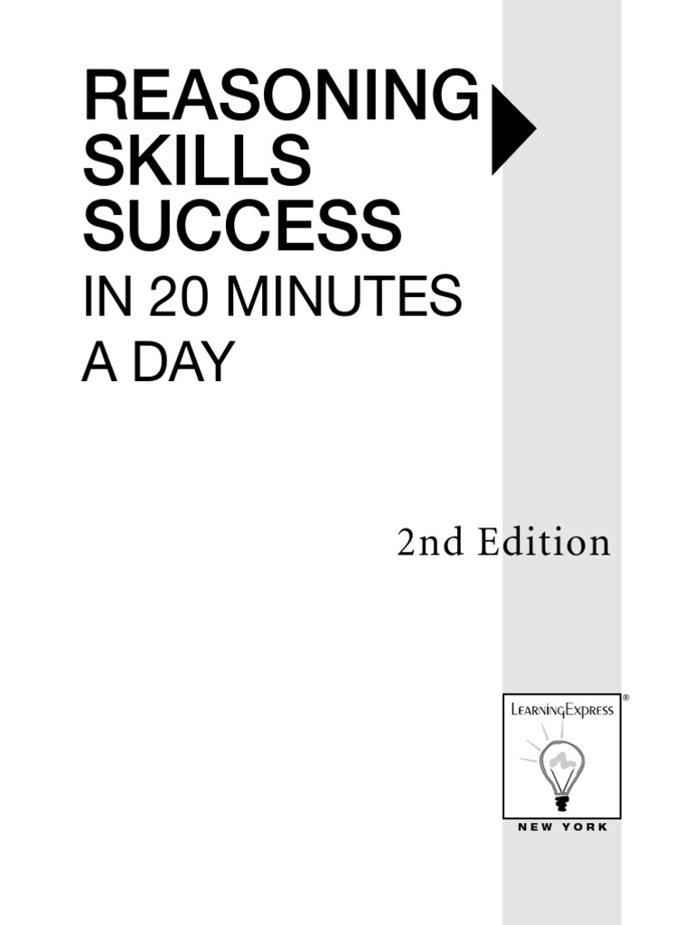 Reasoning Skills Success in 20 Minutes A Day by LearningExpress Editors ...