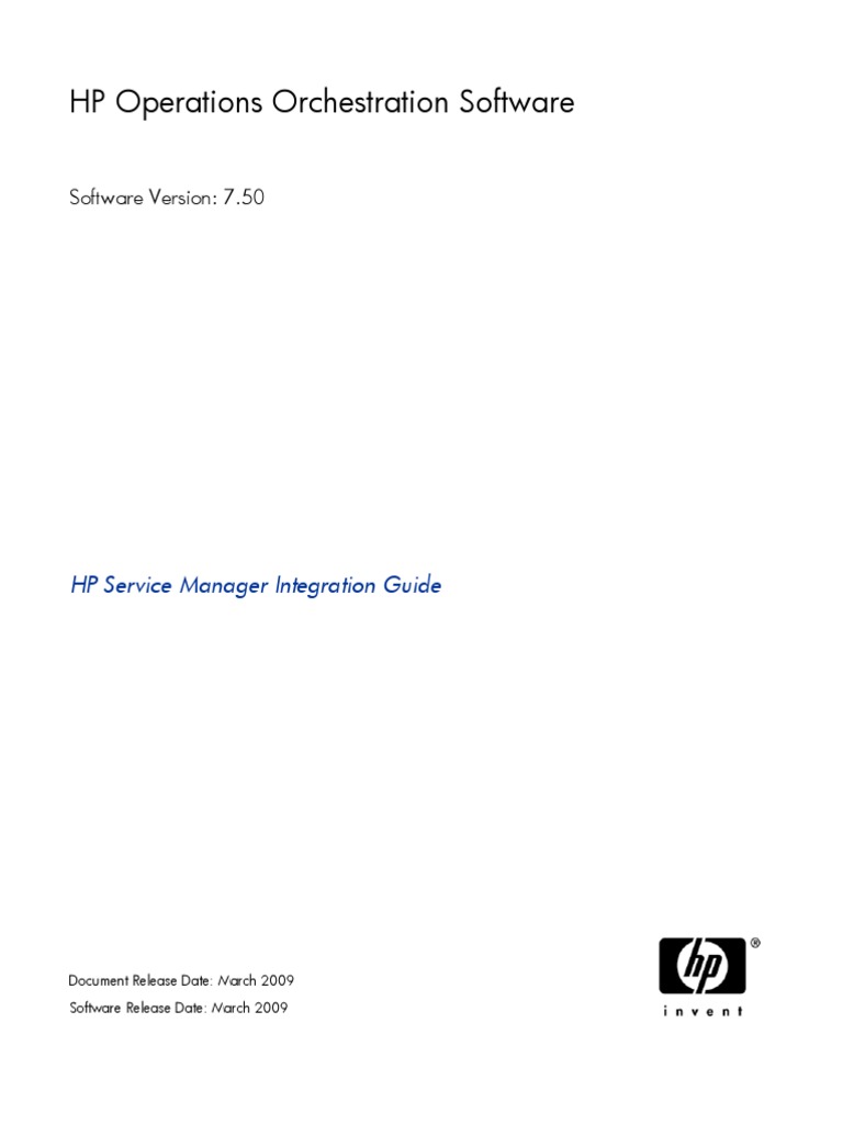 HP Service Manager Integration | PDF | Directory (Computing) | Hewlett ...