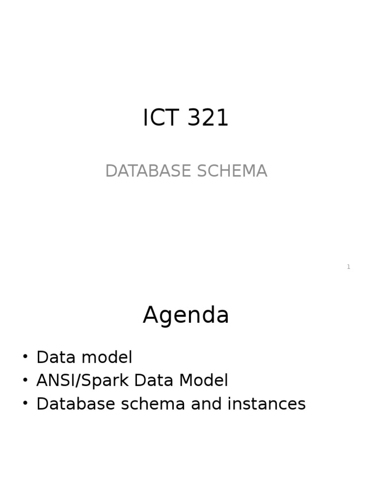 Lecture 8 - Database Schema | PDF | Data Model | Databases
