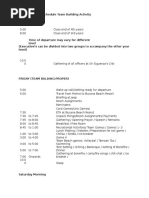 Team Building 2019 Program Flow | PDF