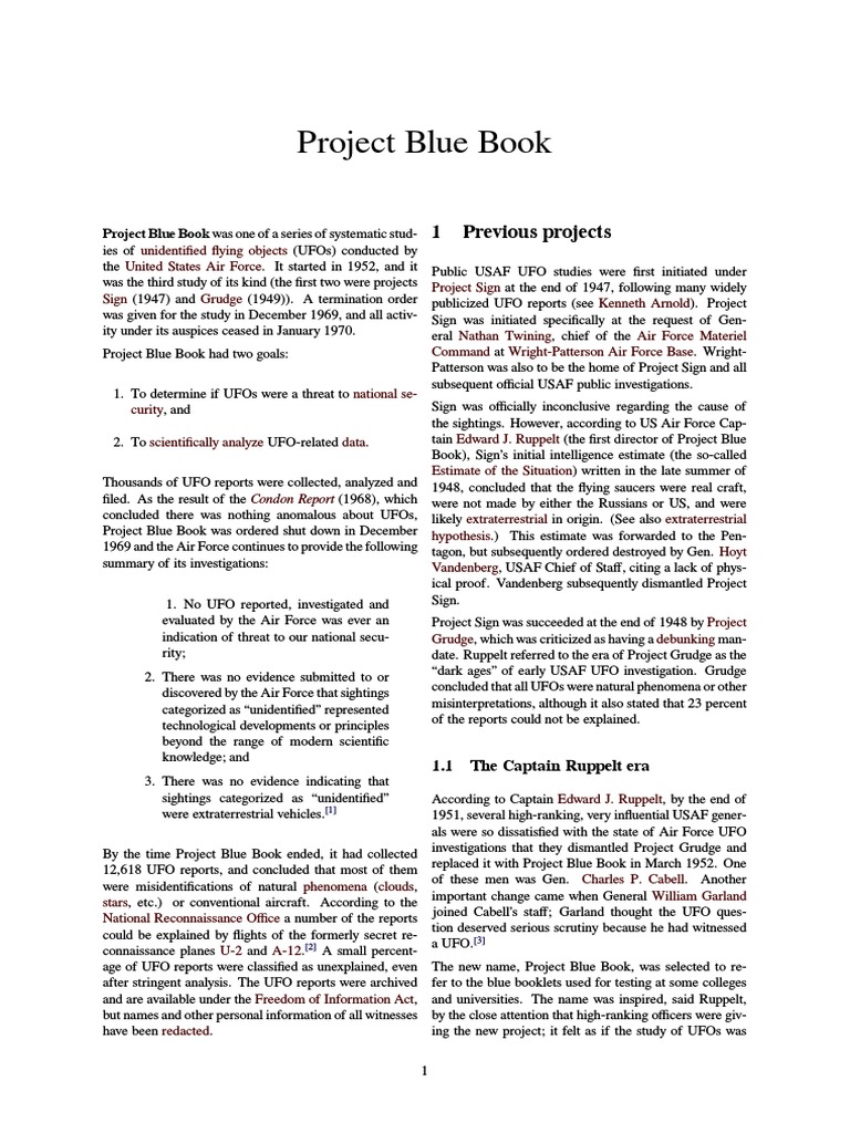 Project Blue Book | PDF | Unidentified Flying Object | Paranormal