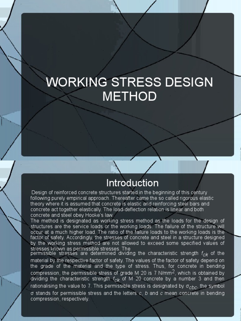 Working Stress Design Method 1 | Bending | Stress (Mechanics)