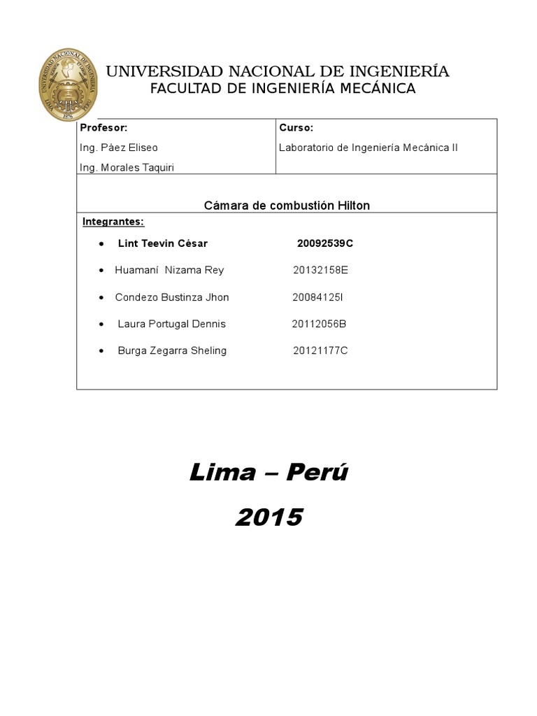 Camara de Combustion Hilton | PDF | Combustión | Combustibles