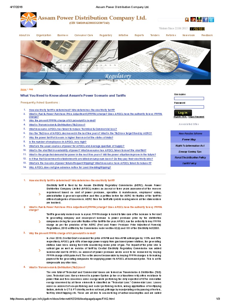 Assam Power Distribution Company LTD | PDF | Watt | Tariff