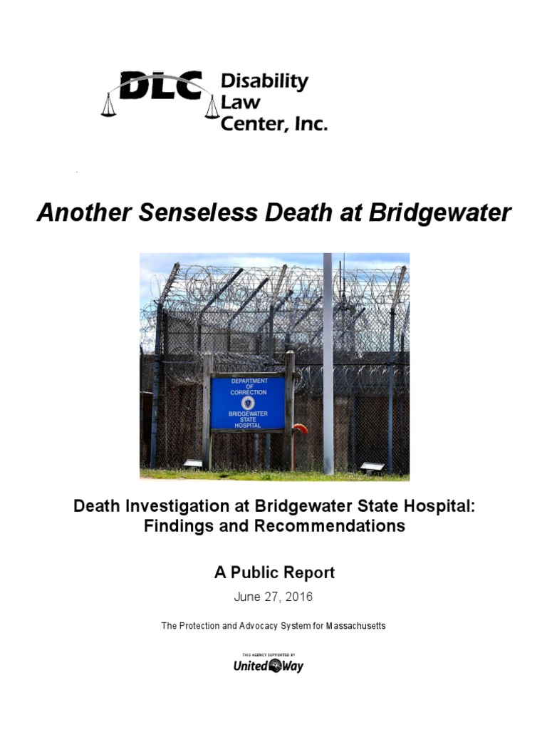 Bridgewater State Hospital Death Report | PDF | Mental Health | Prison