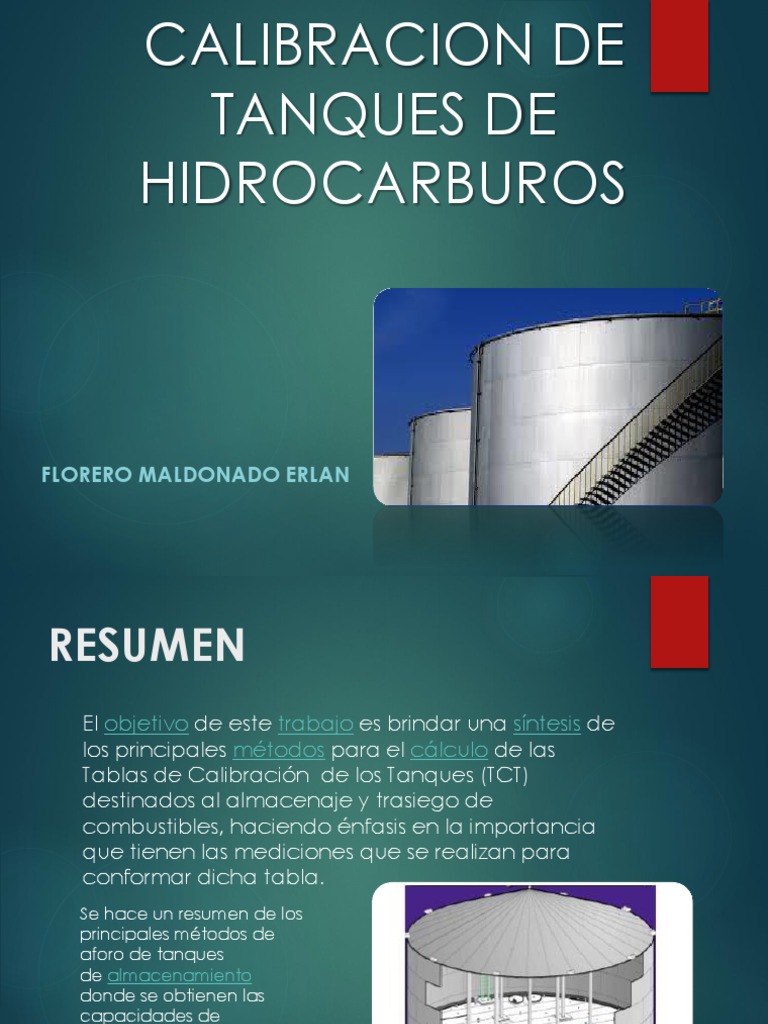 Calibracion de Tanques de Hidrocarburos | PDF | Calibración | Medición
