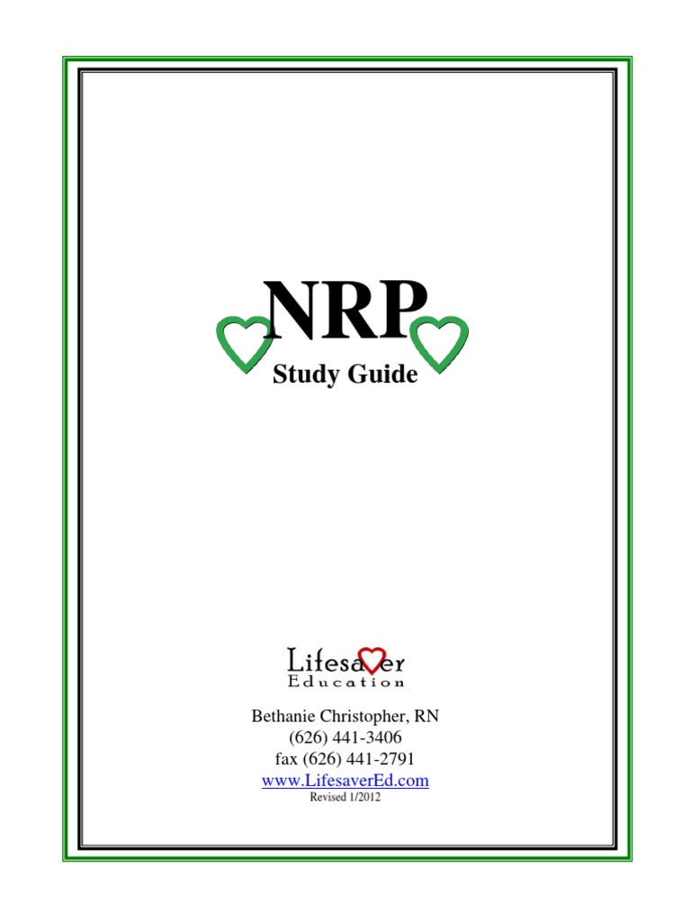 Nrp Guide Re | Cardiopulmonary Resuscitation | Preterm Birth