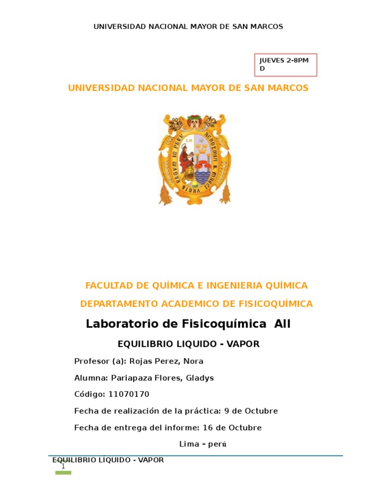 Equilibrio Líquido-Vapor en Mezclas Azeotrópicas | PDF | Destilación ...