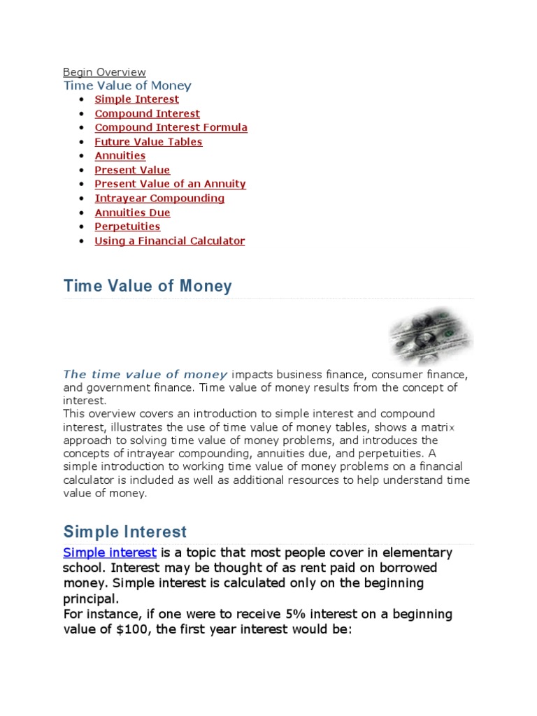 Time Value of Money Guide | PDF | Time Value Of Money | Present Value