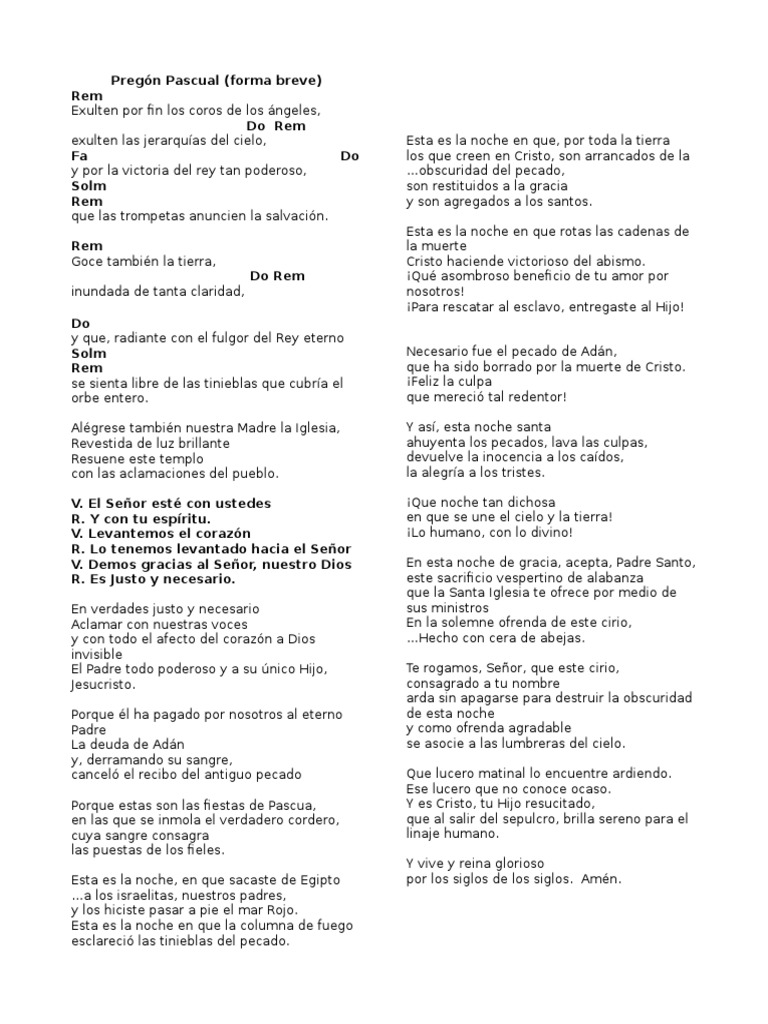 Pregón Pascual | PDF | Cristo (título) | Pecado